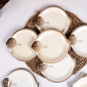 Fish Shaped Plates X6 With Sauce Boat French Fine China Lonwgy ...