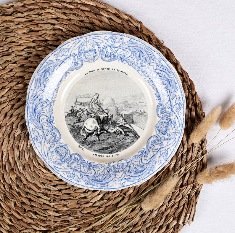 Creil Et Montereau Antique Plate Collection - Around the World in 80 ...