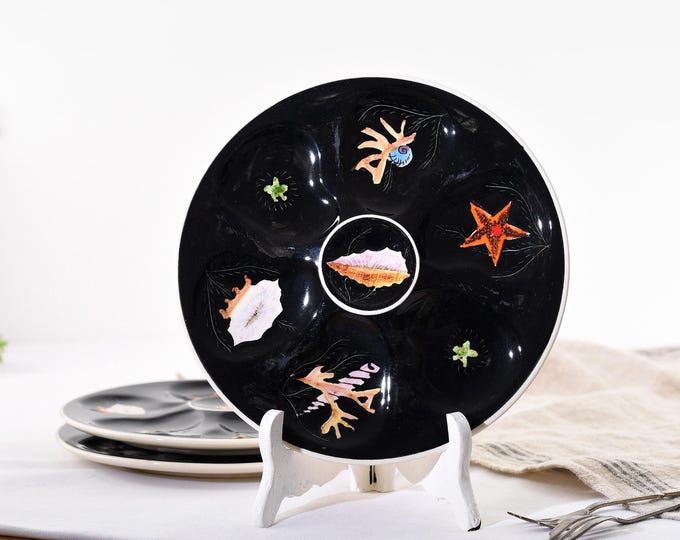 Antique Longchamp French Oyster Plate- Majolica Terre De Fer Green ...