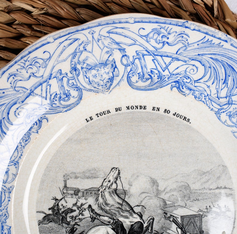 Creil Et Montereau Antique Plate Collection Around the World in 80 Days ...
