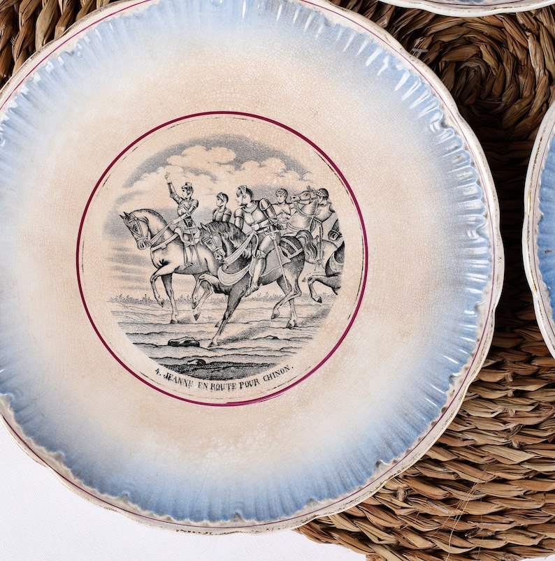Antique French Collectible Plates - Historical Dishes From Badonviller ...