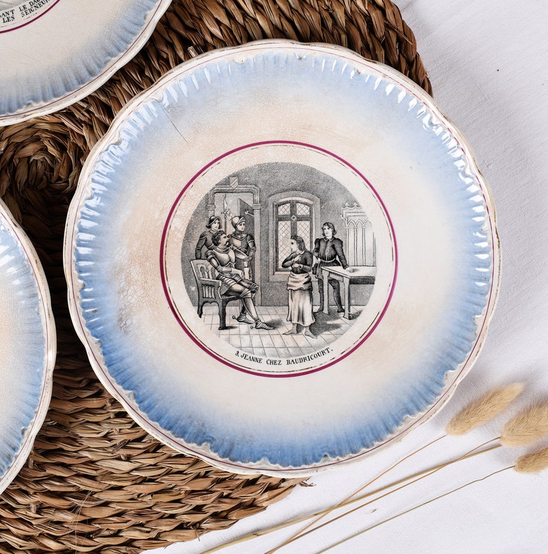 Antique French Collectible Plates - Historical Dishes From Badonviller ...