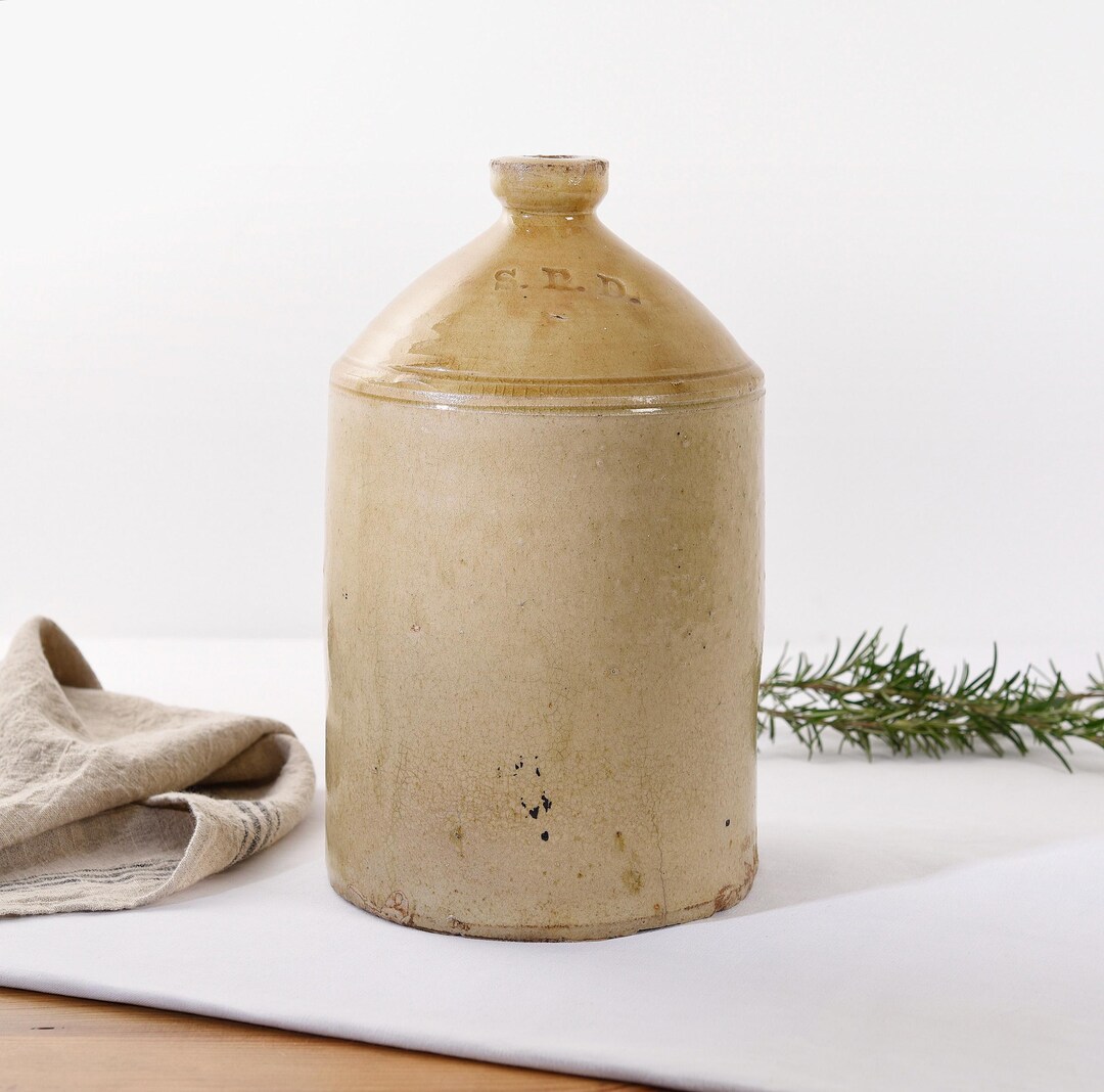Antique Rum Bottle. WW1 British 1 Gallon Stoneware Crock. Vintage ...
