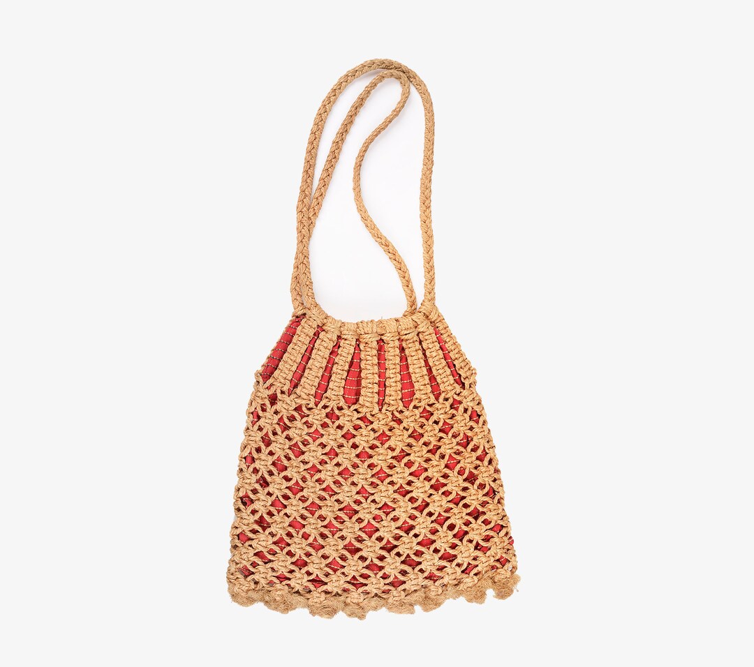 Vintage Macramé String Bag. Made in France. Gift Idea, Original Unique ...
