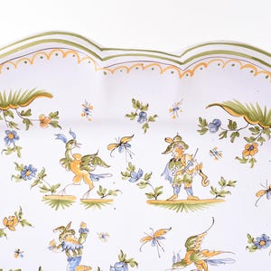 Moustiers Large Ceramic Platter for Wall Decor - French Antique Hand ...