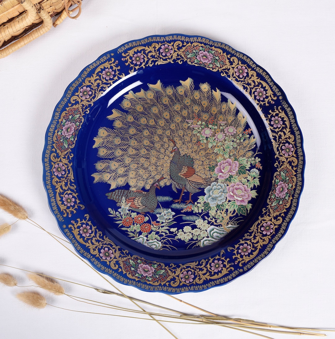 Large Serving Plate. Moroccan Dish Taous. Large Old Moroccan Porcelain ...