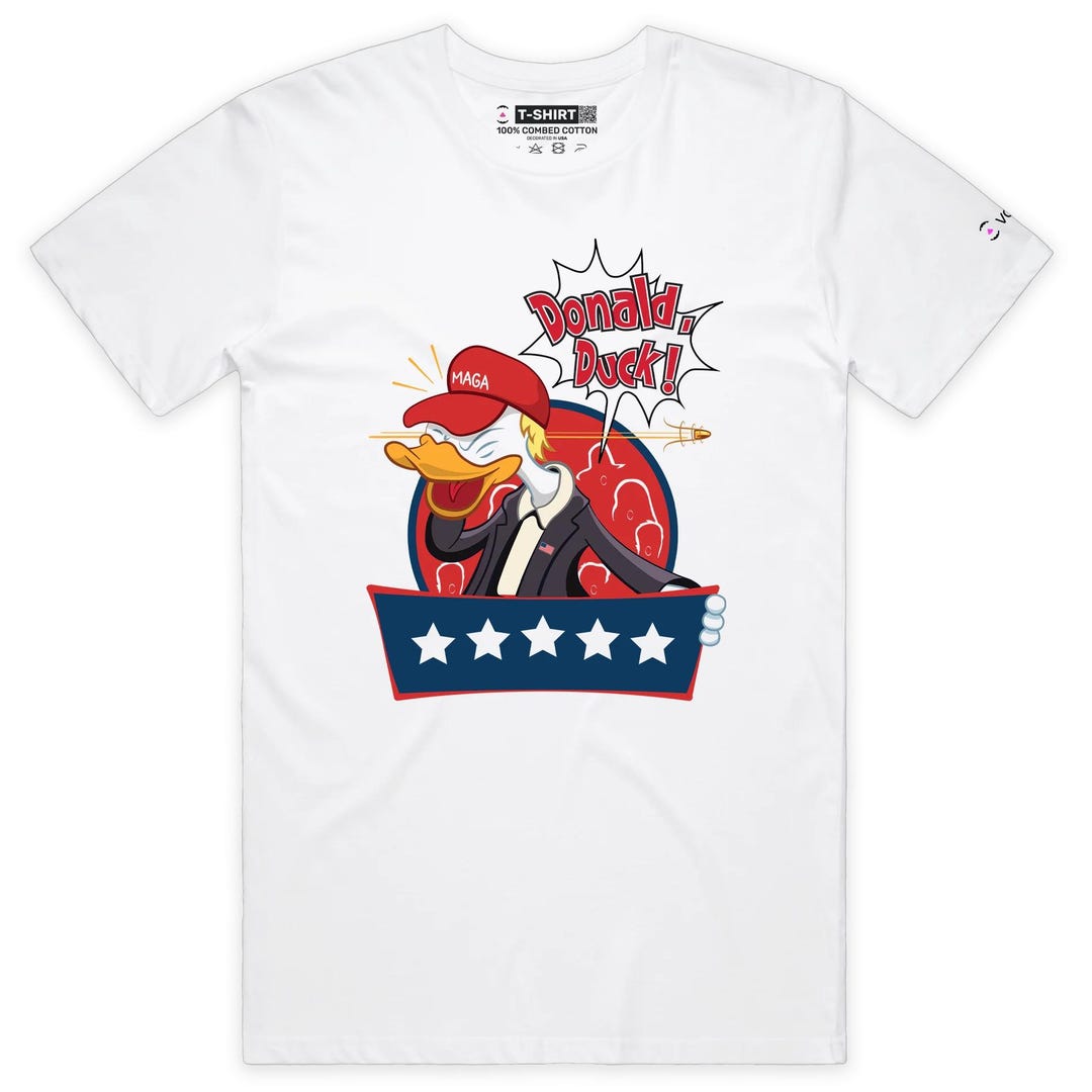 Donald Trump duck MAGA Elections 2024 Premium T-shirt wordplay VOICEART ...