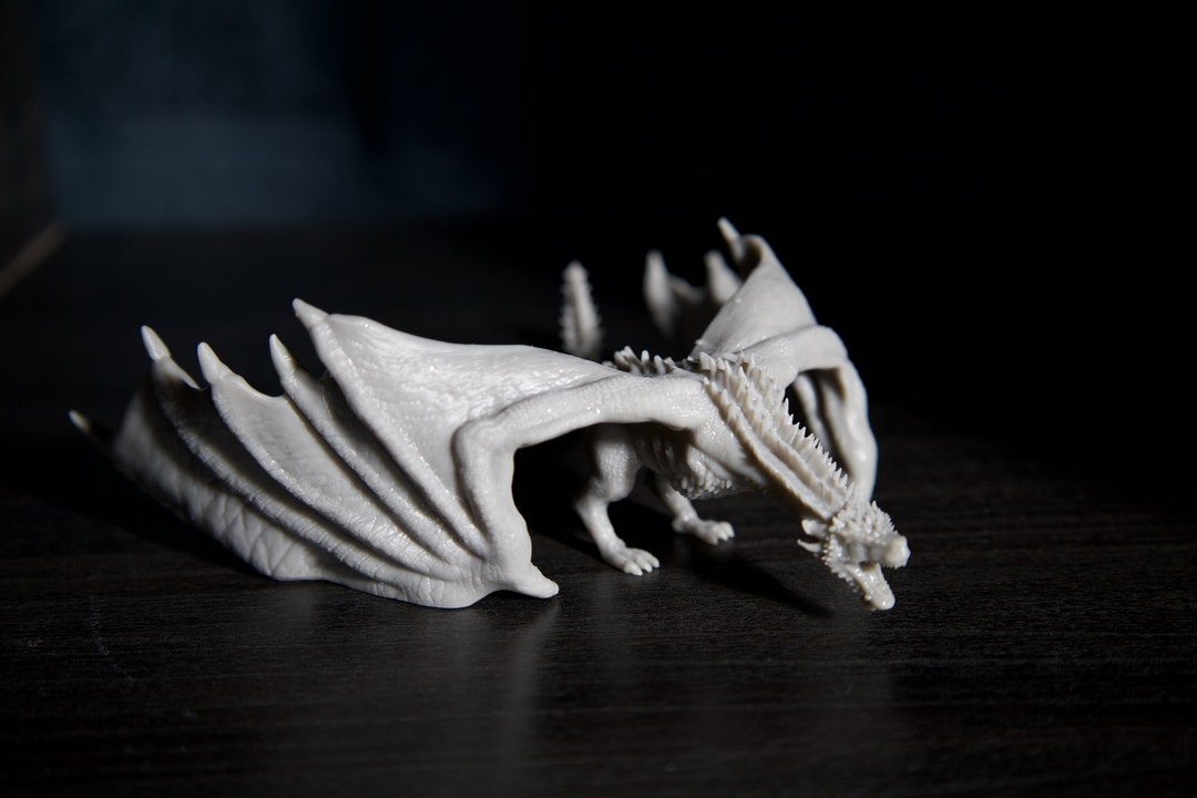 Drogon Model - Resin-printed Dragon Model, Ready-to-paint, Game of ...