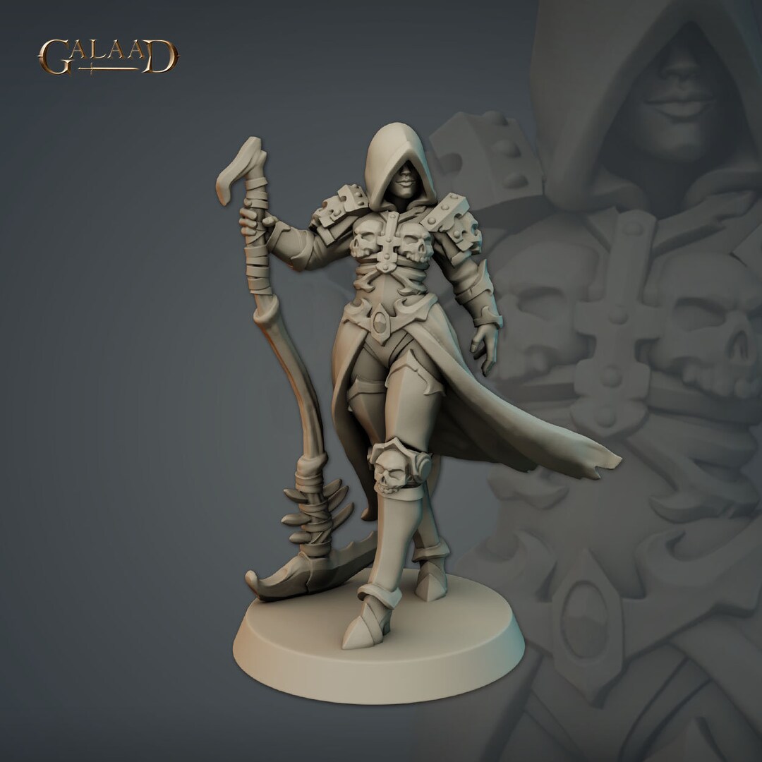 Female Dullahan Reaper Dnd Mini Gaalad Dungeons and Dragons RPG ...
