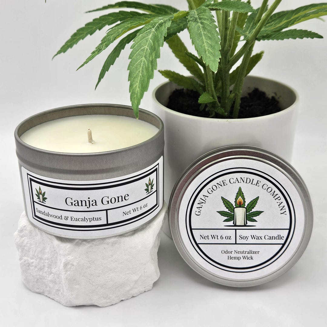 Cannabis Odor Neutralizing Soy Candles – Hemp Wick, Terpene Focused, 6 ...