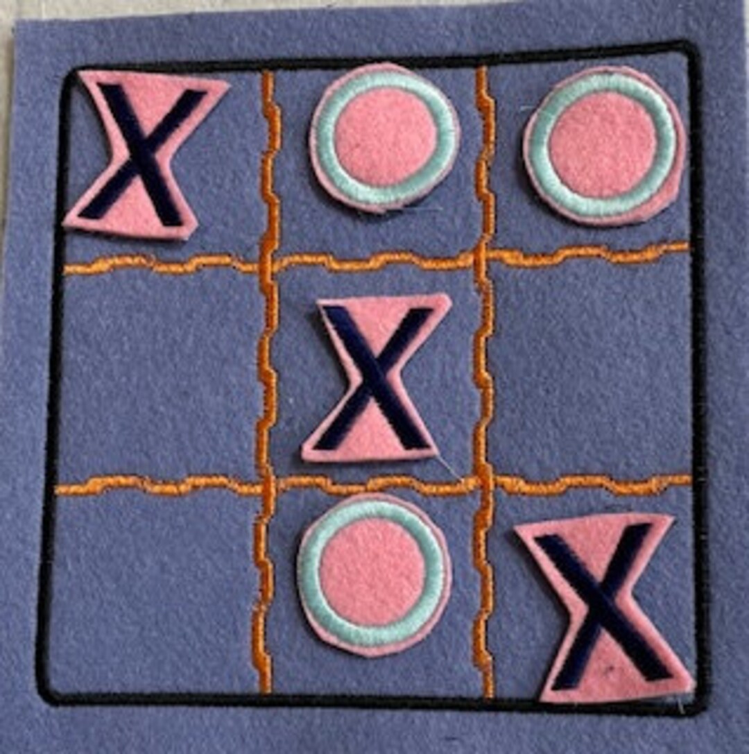 Tictactoe X's and O's Tokens & Gameboard, Downloadable Pattern, ITH In ...