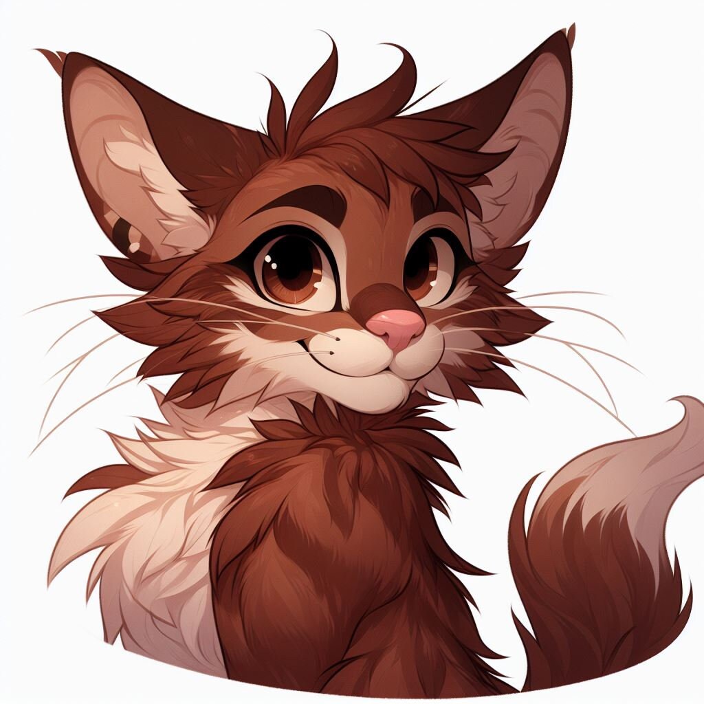 Cat Half-body Art, Feral/anthro Form, Fursona Adoptables - Etsy