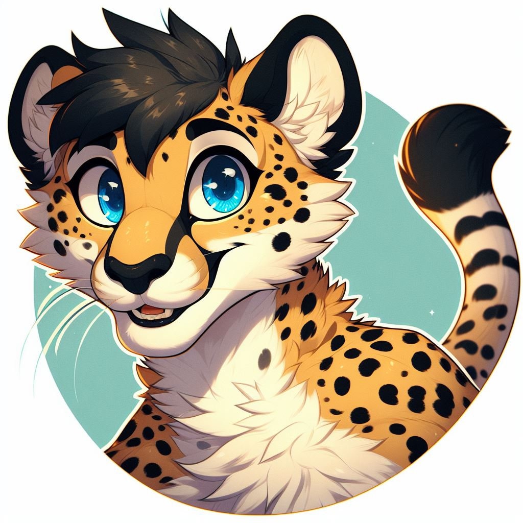 Cheetah Head-shot/icon Fursona Adoptables - Etsy