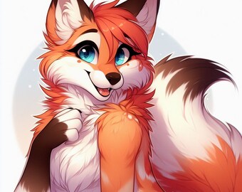 Moth Fursona Anthro Feral Furry Reference Sheet Full Body Fursona ...