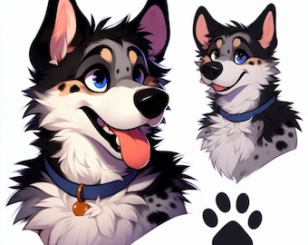 Dog Head-shot/icon Fursona Adoptables - Etsy