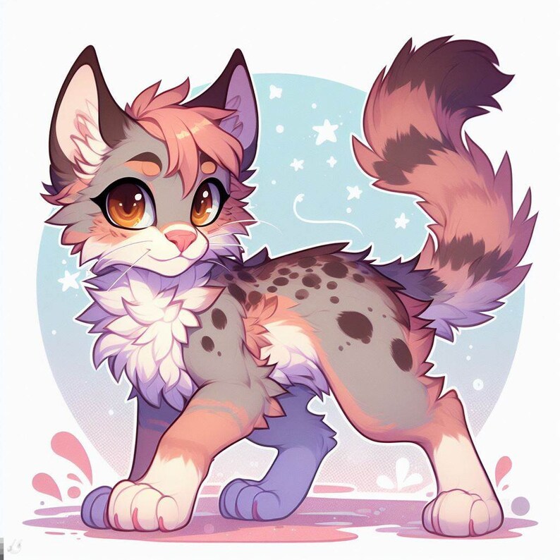 Full Body/reference Sheet, Feral Cat, Fursona Adoptables - Etsy