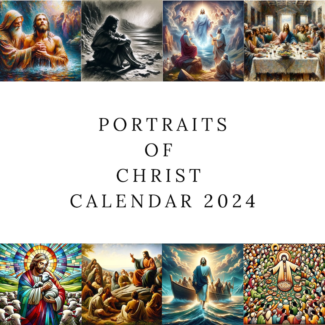 2024 Christian Art Calendar Portraits of Christ in Various - Etsy