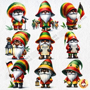 African Gnome, Black History Month, Juneteenth Gnome, Cute Gnomes PNG ...