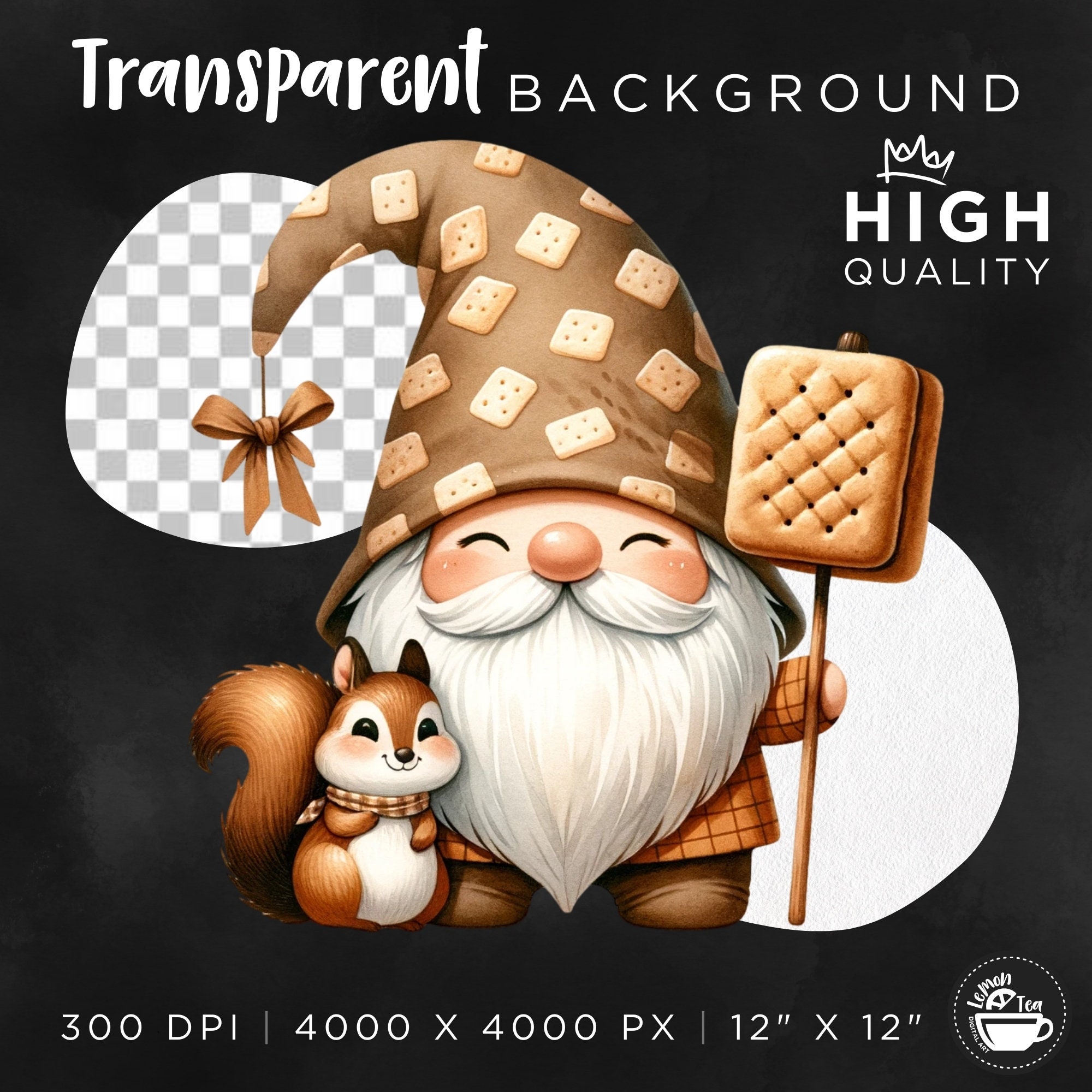 Watercolor Smores Gnome Clipart PNG, Camping Gnomes, Spring Gnome PNG ...