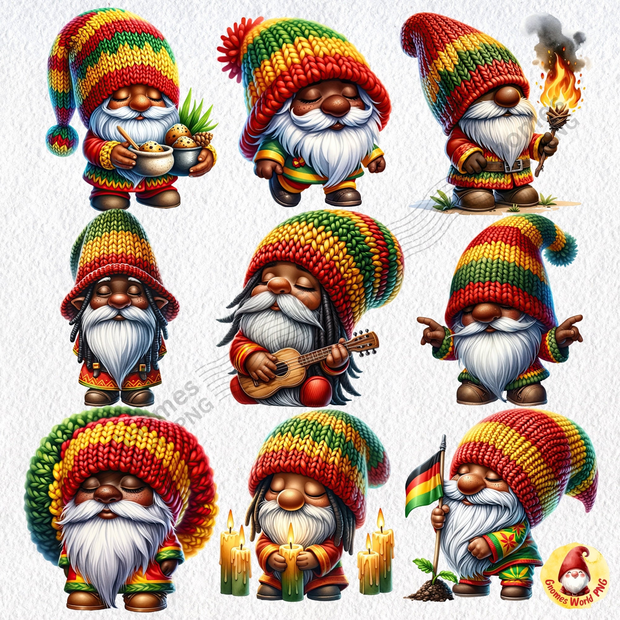 African Gnome, Black History Month, Juneteenth Gnome, Cute Gnomes PNG ...