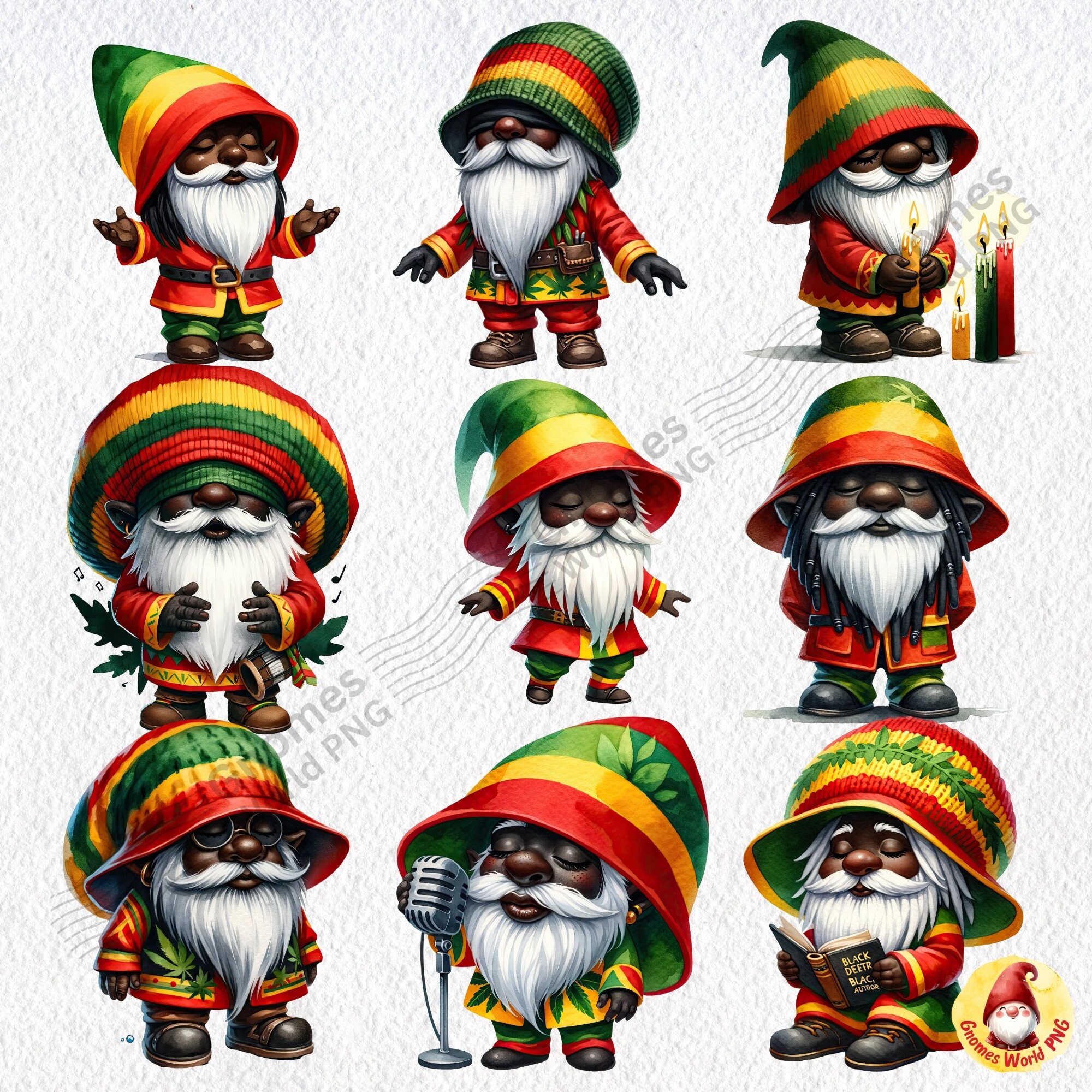 African Gnome, Black History Month, Juneteenth Gnome, Cute Gnomes PNG ...