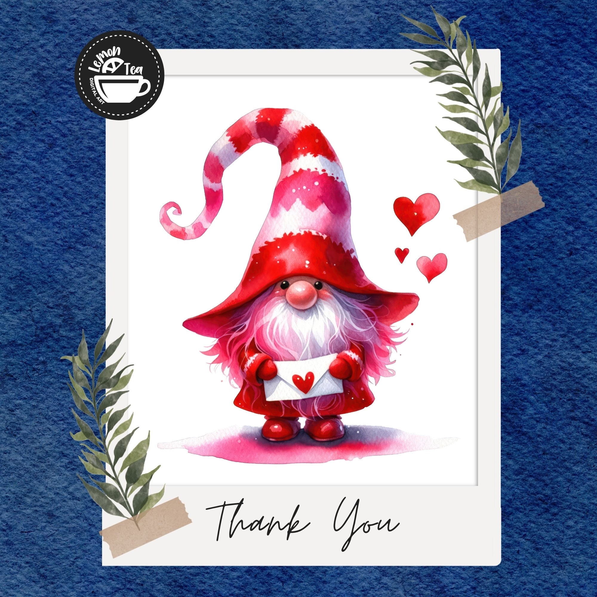 Watercolor Valentine Gnomes PNG Clipart, Valentine's Day PNG ...