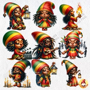 African Girl Gnome, Black History Month, Juneteenth Gnome, Cute Gnomes ...