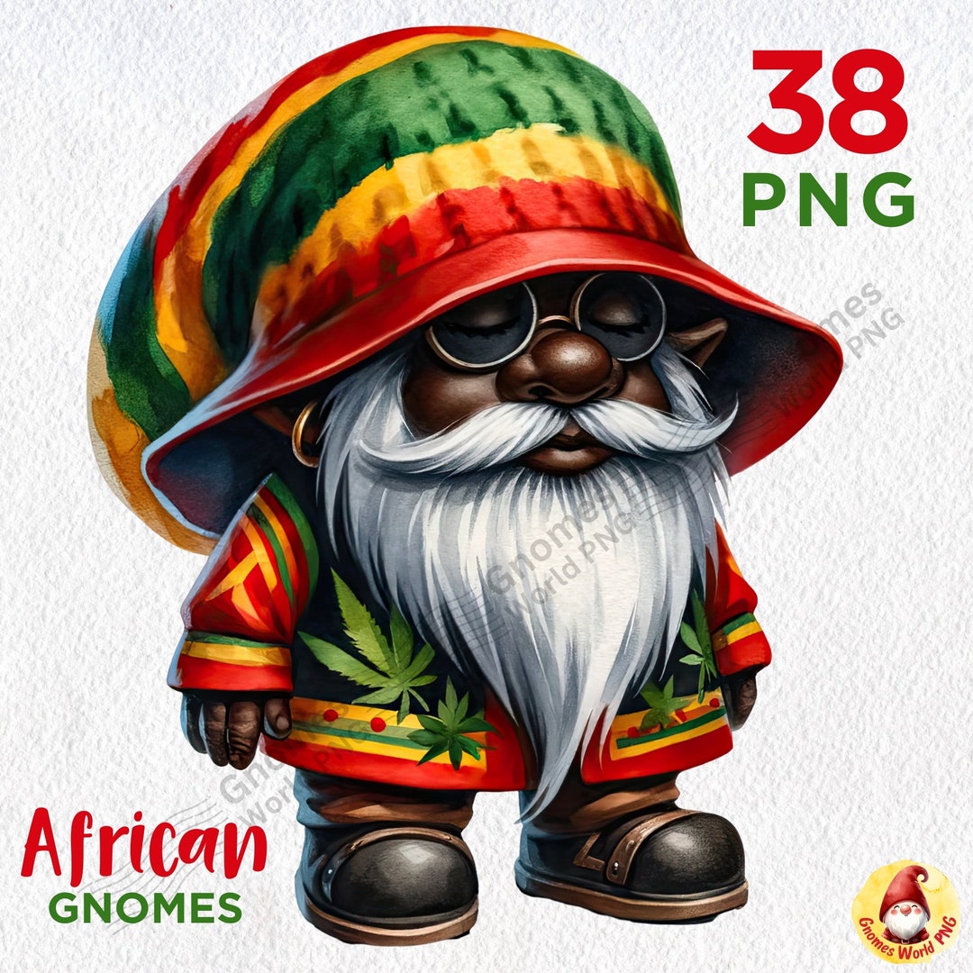 African Gnome, Black History Month, Juneteenth Gnome, Cute Gnomes PNG ...