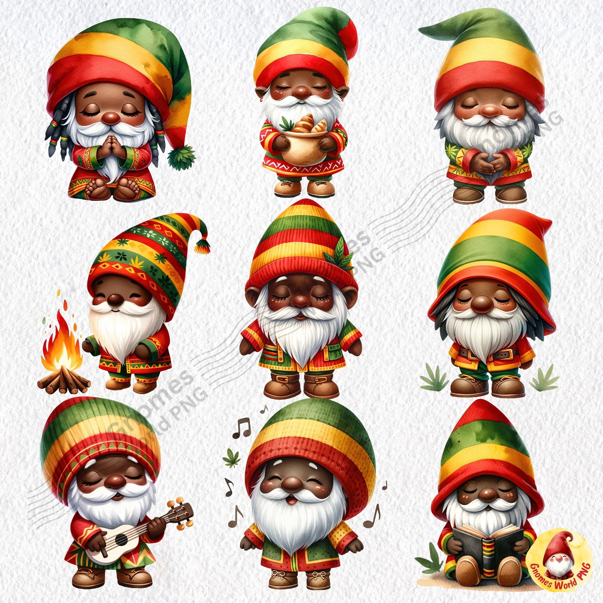 African Gnome, Black History Month, Juneteenth Gnome, Cute Gnomes PNG ...