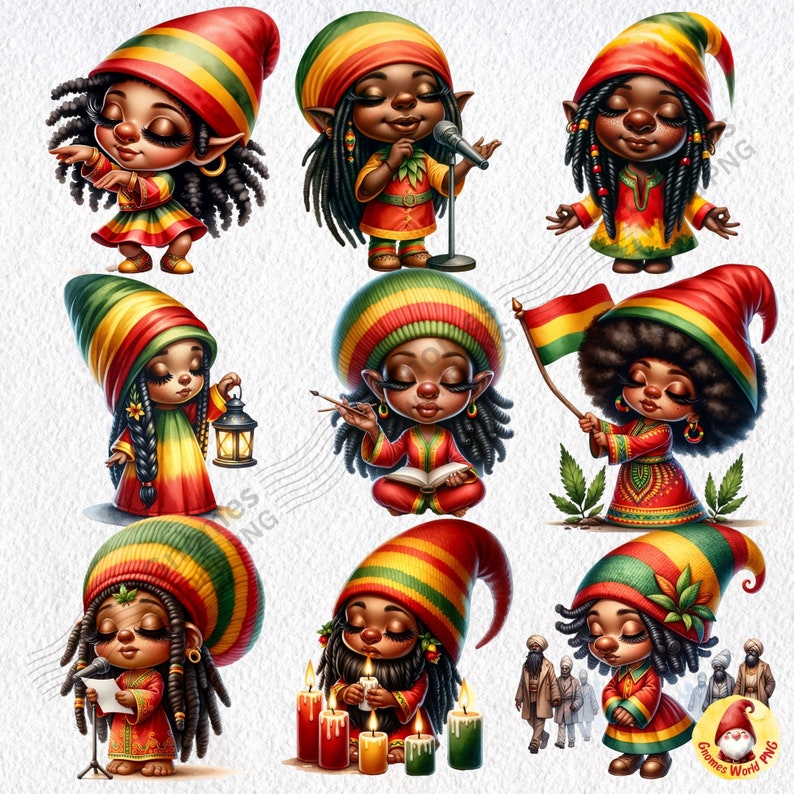 African Girl Gnome, Black History Month, Juneteenth Gnome, Cute Gnomes ...