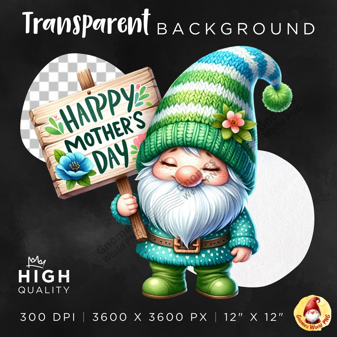 Gnomes Mother Day Clipart, Mother's Day Gnome Clipart, Mother's Day Png ...