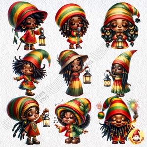 African Girl Gnome, Black History Month, Juneteenth Gnome, Cute Gnomes ...