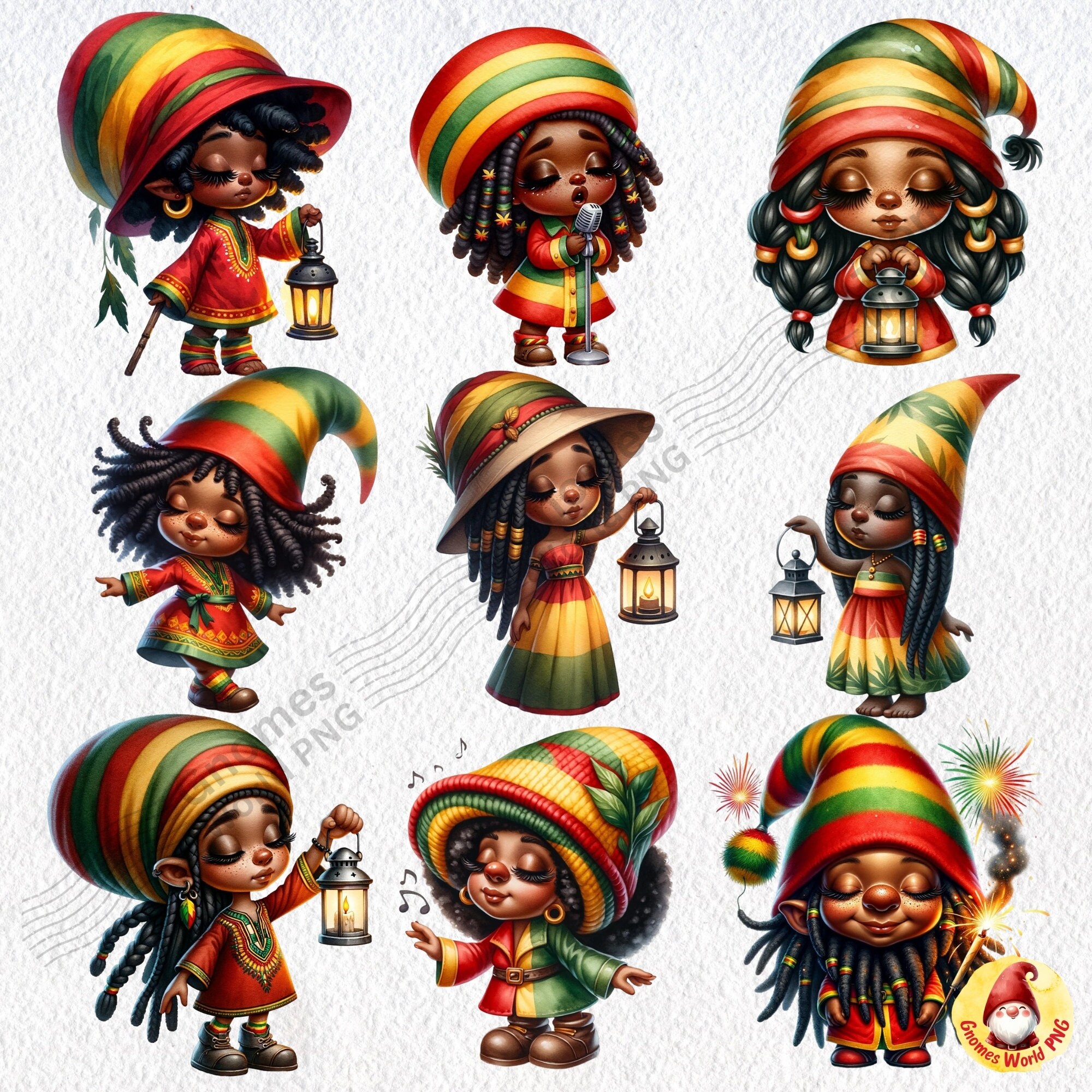 African Girl Gnome, Black History Month, Juneteenth Gnome, Cute Gnomes ...