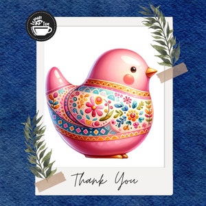 Easter Ceramic Chicken Clipart Bundle, Watercolor Easter Rabbit, Easter ...