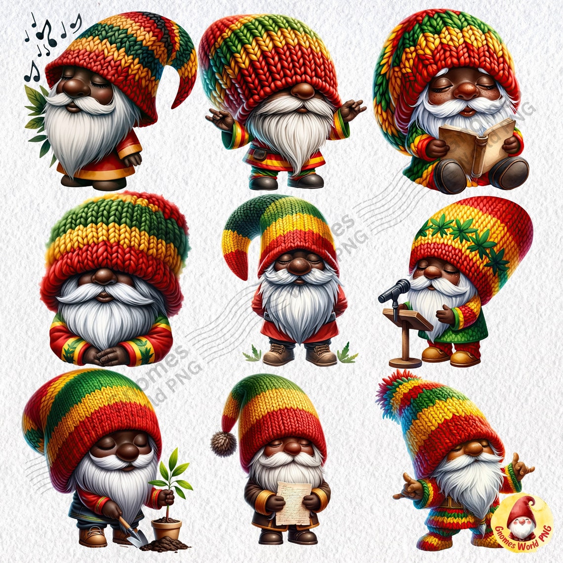 African Gnome, Black History Month, Juneteenth Gnome, Cute Gnomes PNG ...