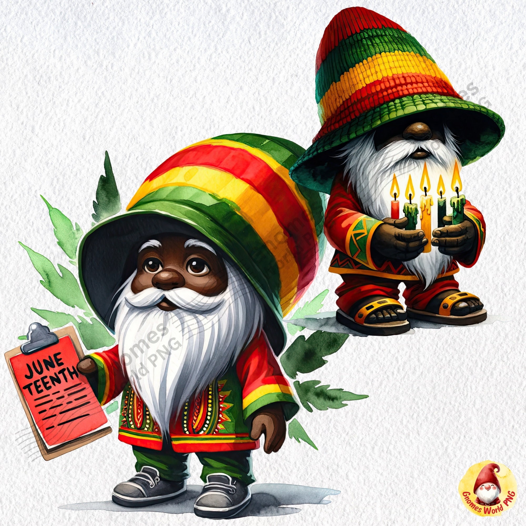 African Gnome, Black History Month, Juneteenth Gnome, Cute Gnomes PNG ...