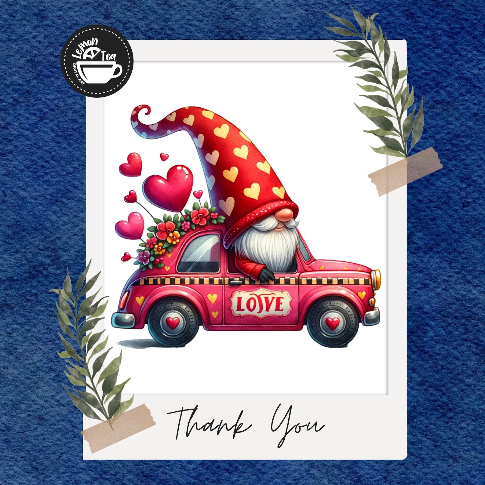 Watercolor Valentine Gnomes PNG Clipart, Valentine's Day Vehicles PNG ...