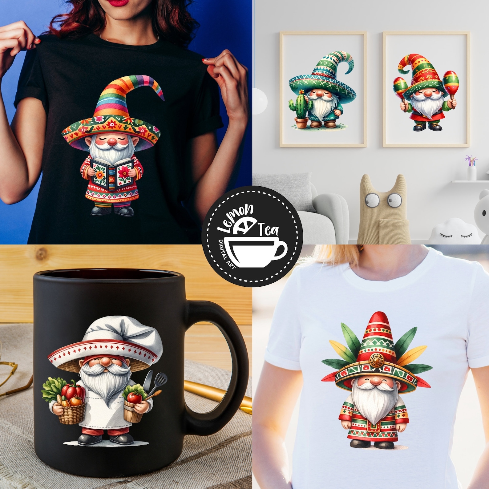 Watercolor Cinco De Mayo Gnomes PNG Clipart, Mexican Fiesta Gnomes PNG ...