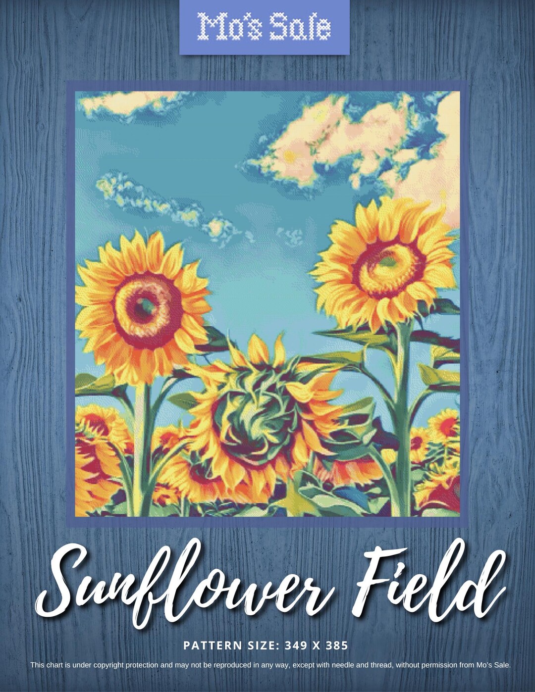 Sunflower Field Cross-stitch Pattern - Etsy