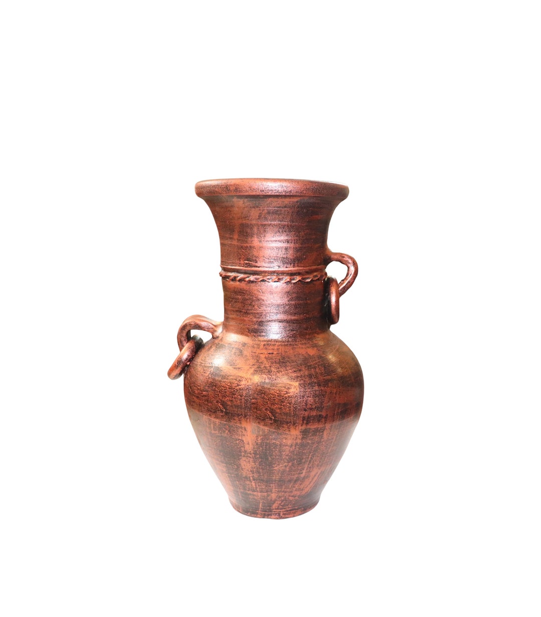 Clay Vase Handmade Terracotta Big Vases Farmhouse Pottery - Etsy