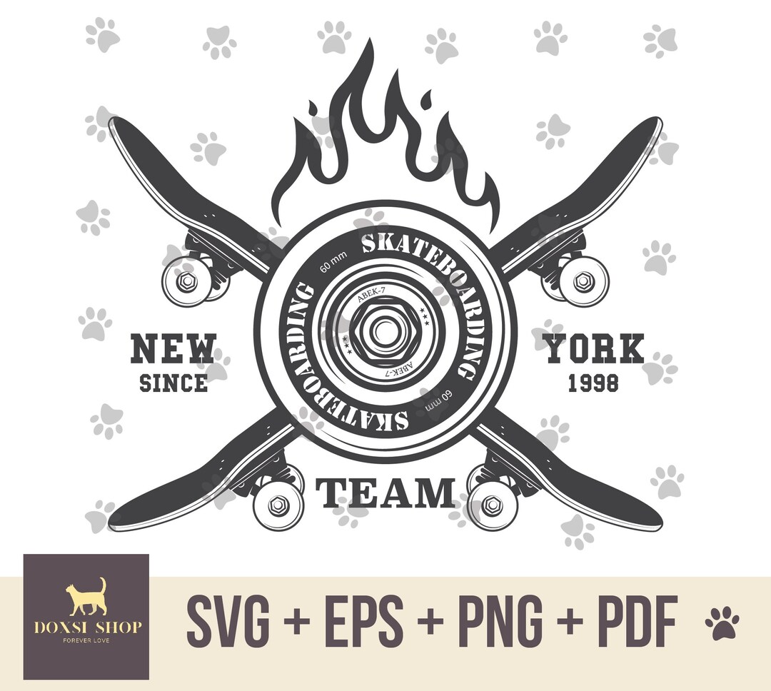 Skateboard SVG, Skateboard Team, for Men for Cricut Skateboarding ...