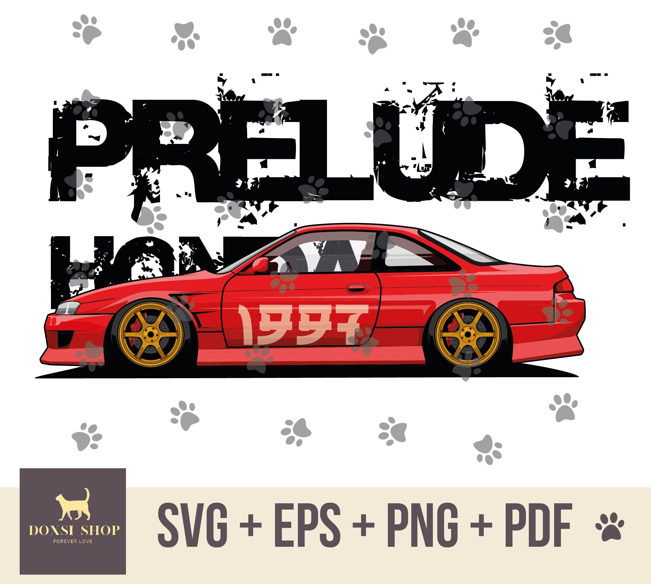 Honda Prelude SVG, T Shirt Designs SVG, Svg Files, Svg for Shirts, Car ...