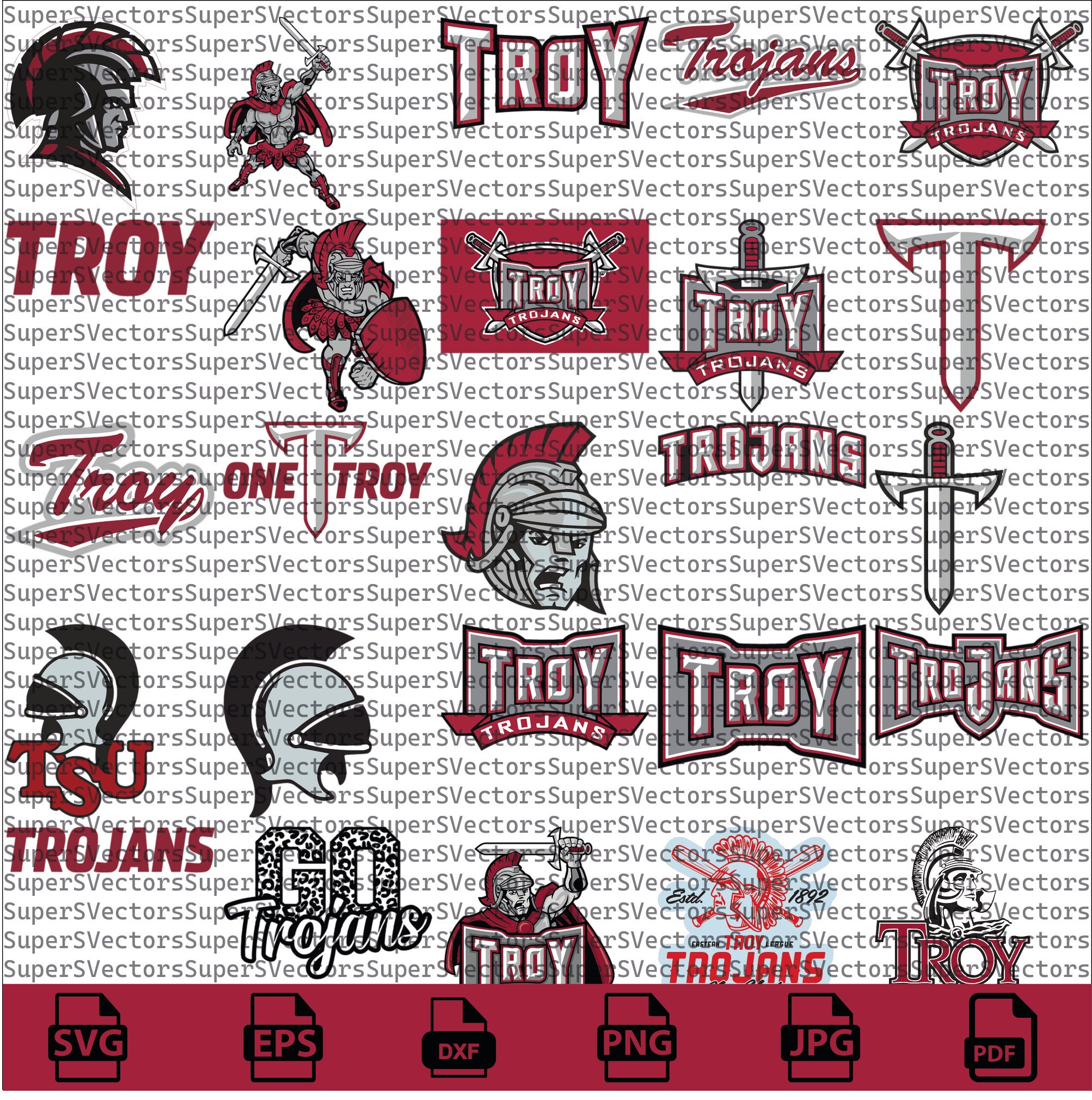 Troy Trojans SVG Bundle, Troy Trojans Pack Football, SVG Bundle, Cricut ...