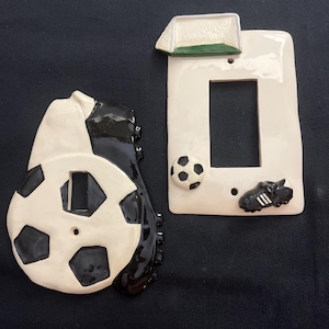 Soccer Light Switch Cover Switchplate 3D Soccer GFCI Decora Switch ...