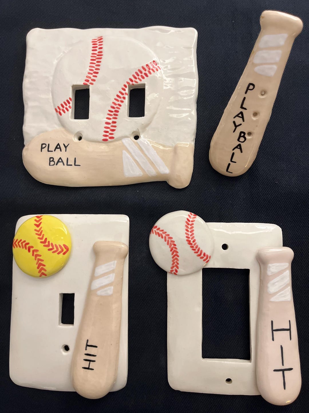 Baseball Softball Light Switch Cover Switch Plate Switchplate 3D Outlet ...