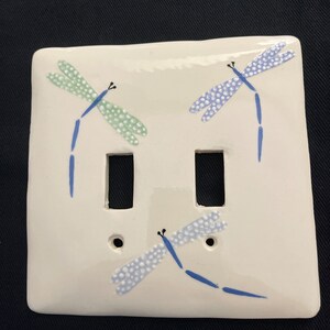 Dragonfly Hand-painted Dragonfly Light Switch Cover: Ceramic Decor - Etsy