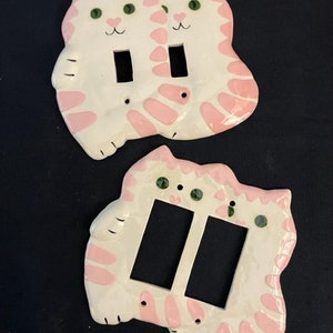 Cat Light Switch Cover Switch Plate Kitty Switchplate 3D Outlet Plug ...