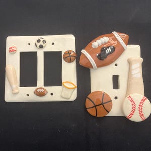 3D Sports Light Switch Cover Switchplate 3D Plug Outlet GFCI Decora ...