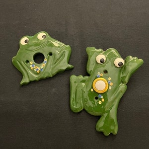 3D Frog Light Switch Cover: Hand-painted Ceramic Plate - Etsy