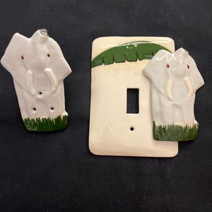 Elephant 3D Elephant With Leaf Switchplate Plug Gfci/decora Night Light ...